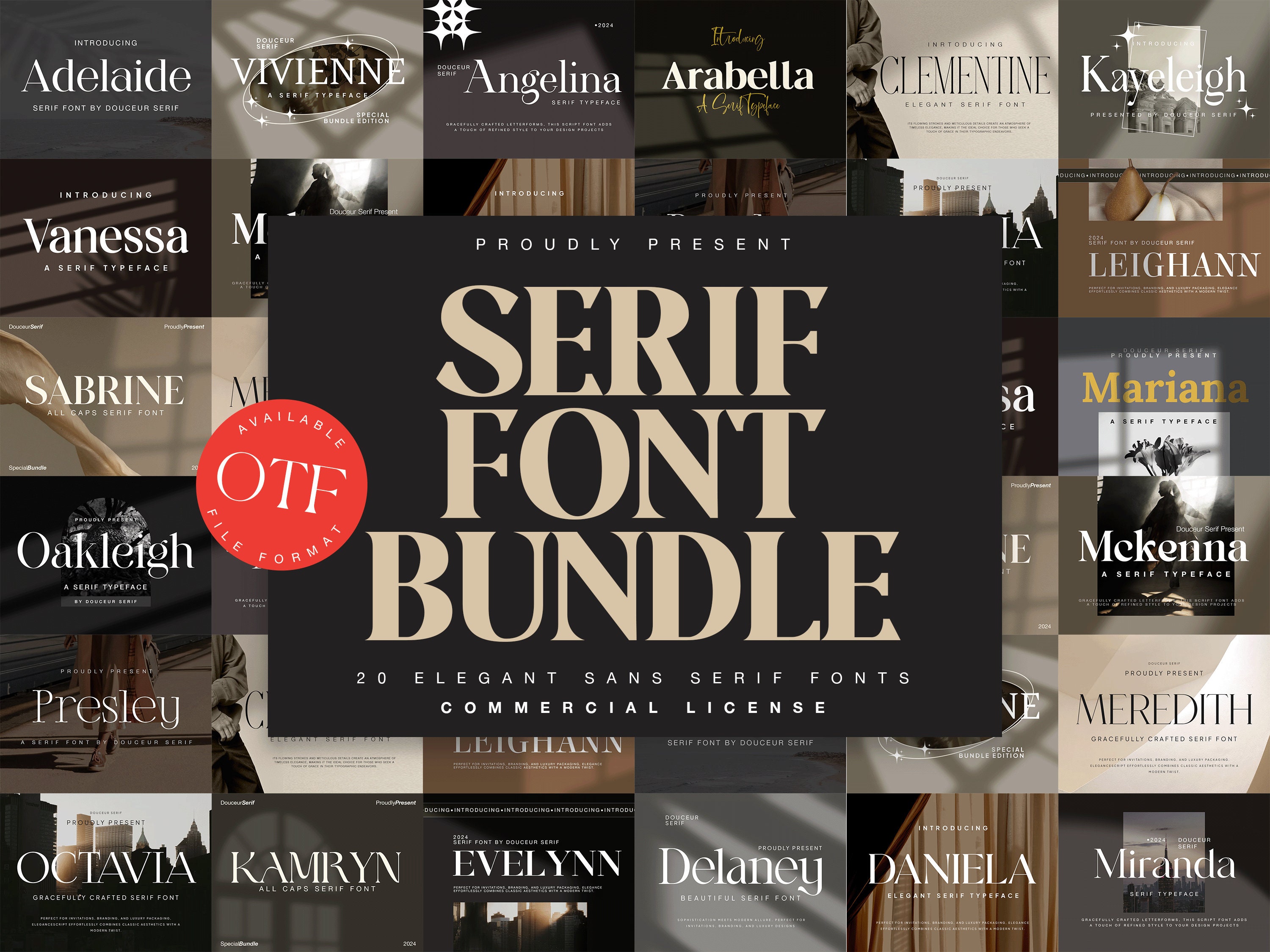 Modern Serif Font Bundle, Logo Fonts, Wedding Fonts, Luxe Fonts ...