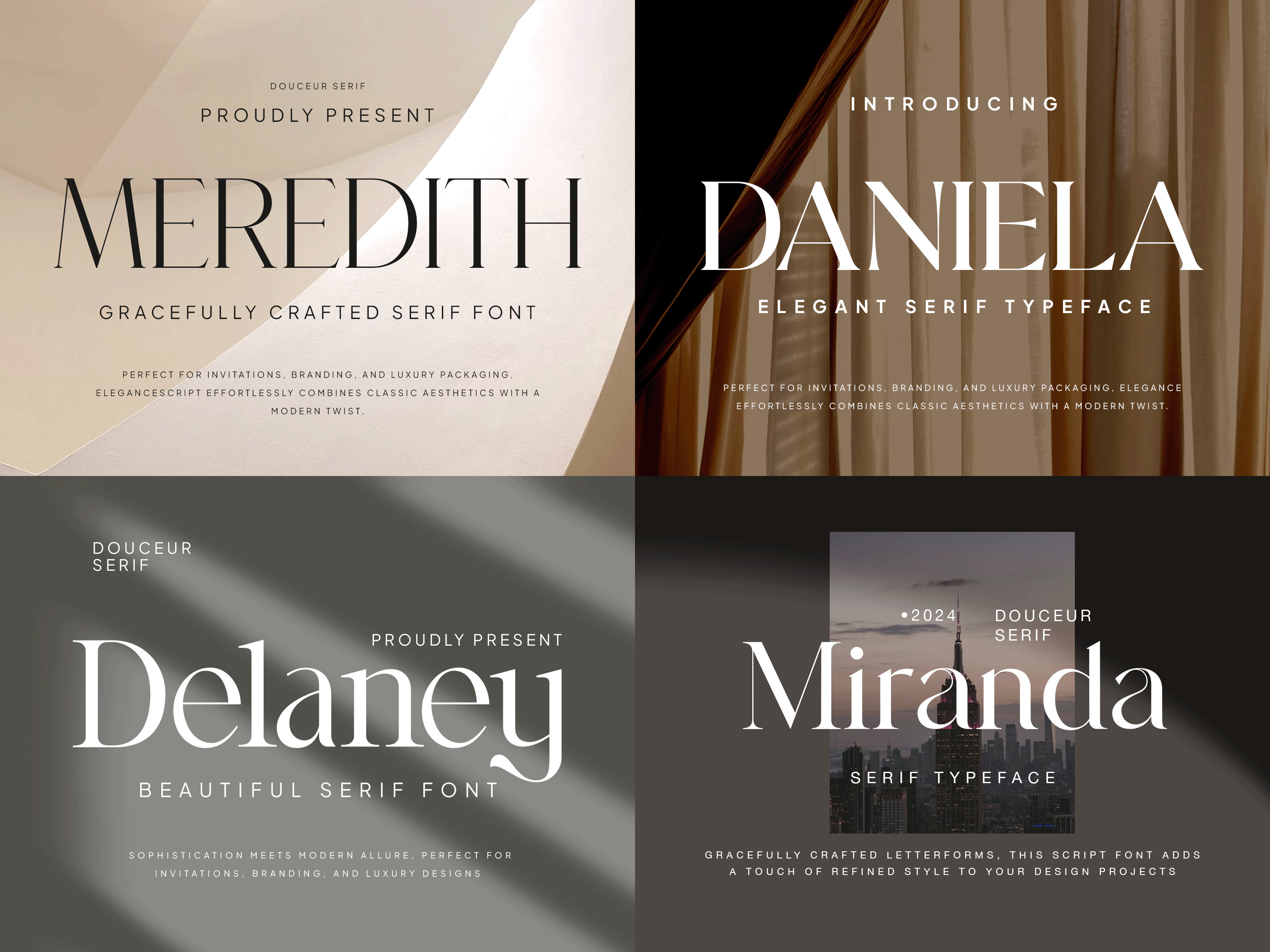 Modern Serif Font Bundle, Logo Fonts, Wedding Fonts, Luxe Fonts ...