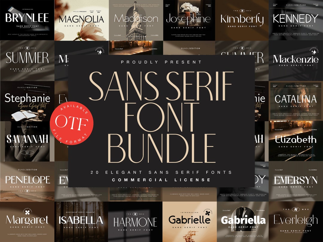 Modern Sans Serif Font Bundle, Sans Serif Fonts, Luxury Fonts, Branding Fonts, Canvas Font ...