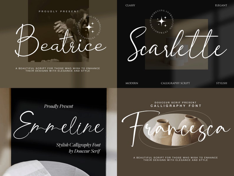 Calligraphy Font Bundle, Cursive Font, Logo Fonts, Wedding Fonts ...