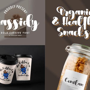 Bold Cursive Font Bundle, Bubbly Bold Cursive Fonts, Modern Logo Fonts ...