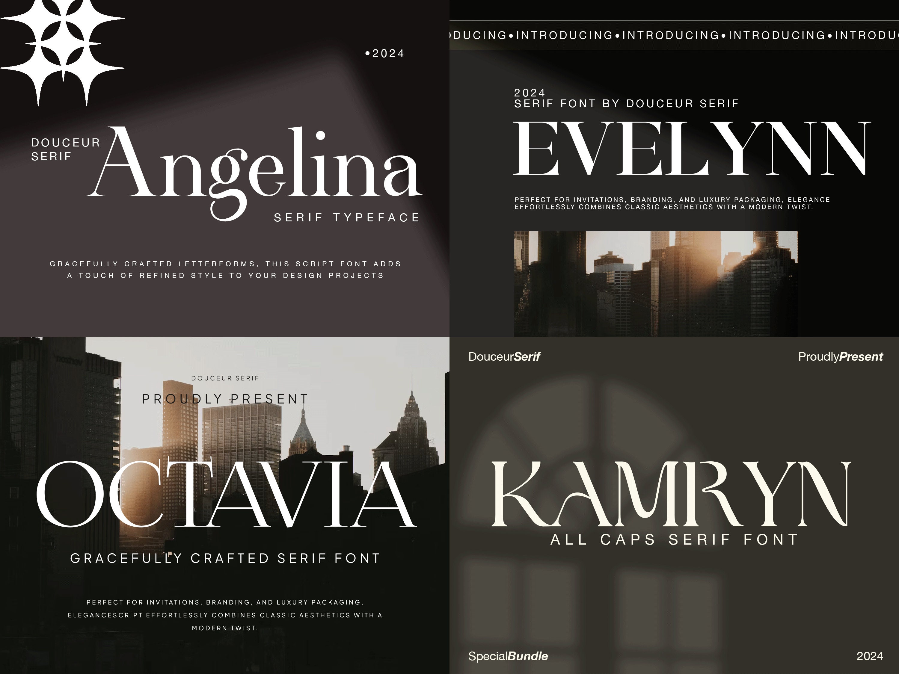 Modern Serif Font Bundle, Logo Fonts, Wedding Fonts, Luxe Fonts ...