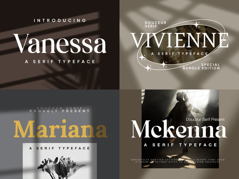 Modern Serif Font Bundle, Logo Fonts, Wedding Fonts, Luxe Fonts ...