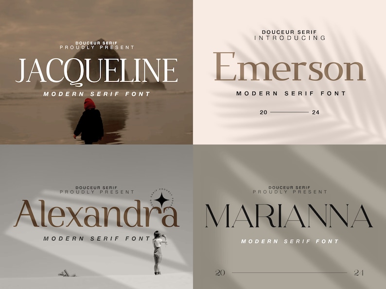 Paquete de fuentes modernas, fuentes de logotipos, fuentes de boda ...