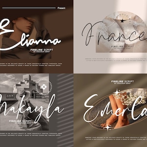 Fine Line Font Bundle, Signature Font, Logo Fonts, Wedding Fonts ...