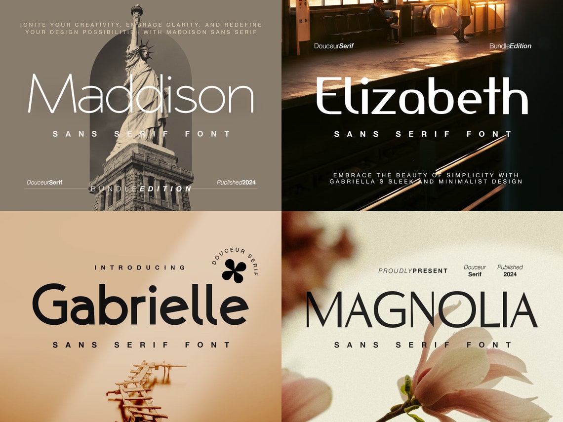 Modern Sans Serif Font Bundle, Sans Serif Fonts, Luxury Fonts, Branding ...