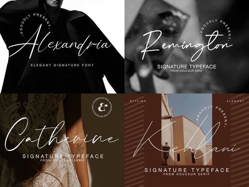 Signature Font Bundle, Calligraphy Font, Logo Fonts, Wedding Fonts ...