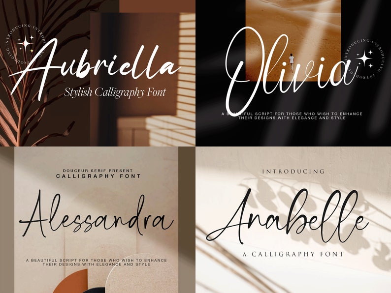 Calligraphy Font Bundle, Cursive Font, Logo Fonts, Wedding Fonts ...