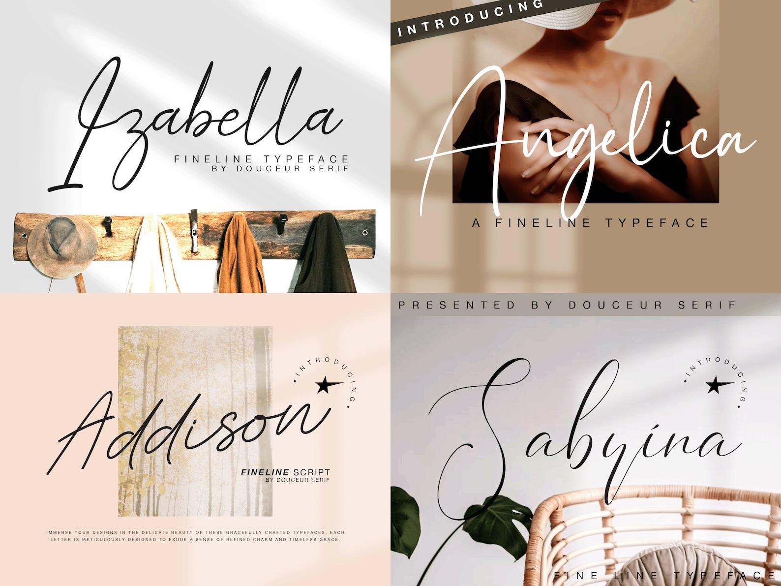 Fine Line Font Bundle, Signature Font, Logo Fonts, Wedding Fonts ...