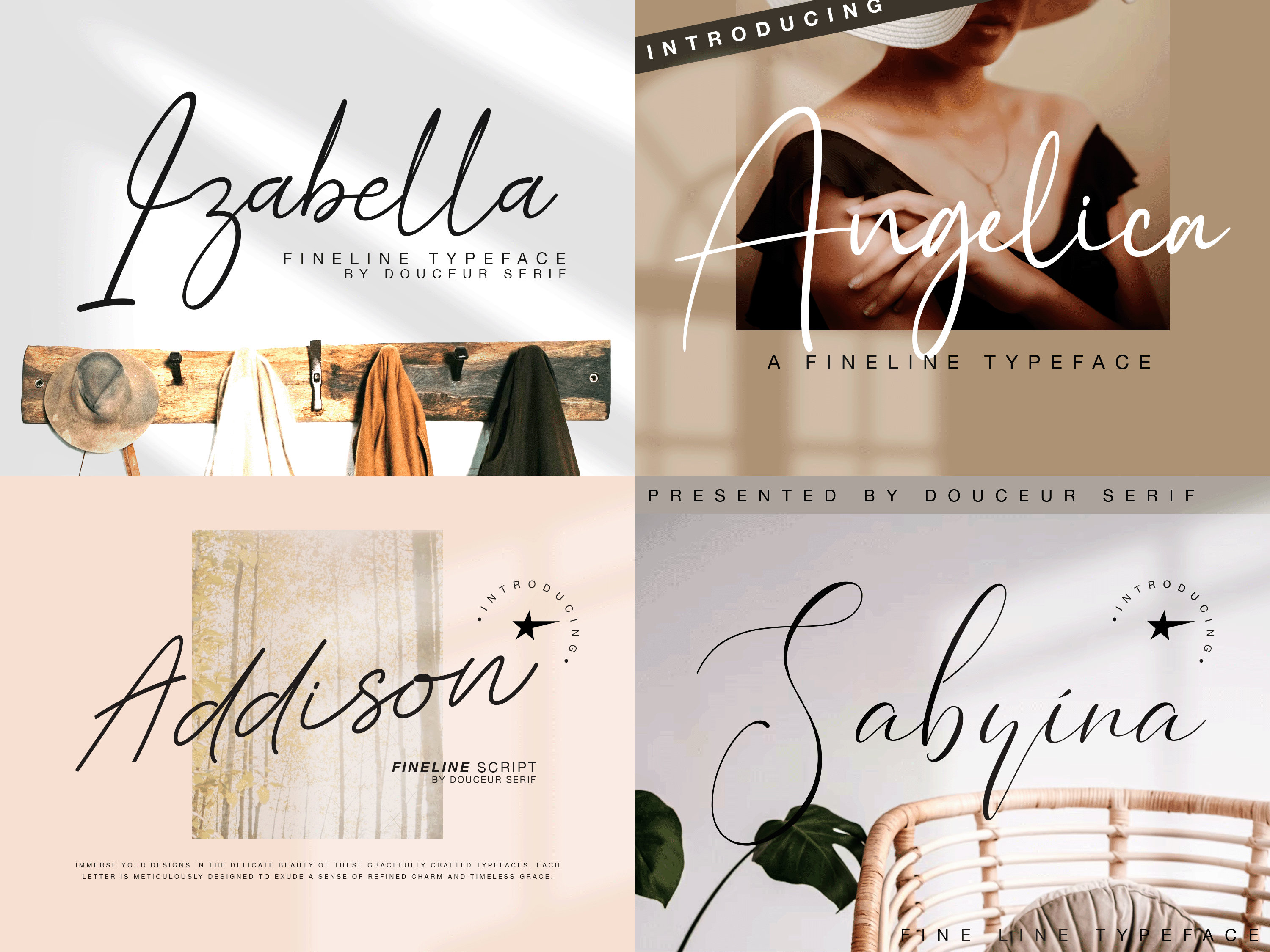 Fine Line Font Bundle, Signature Font, Logo Fonts, Wedding Fonts ...