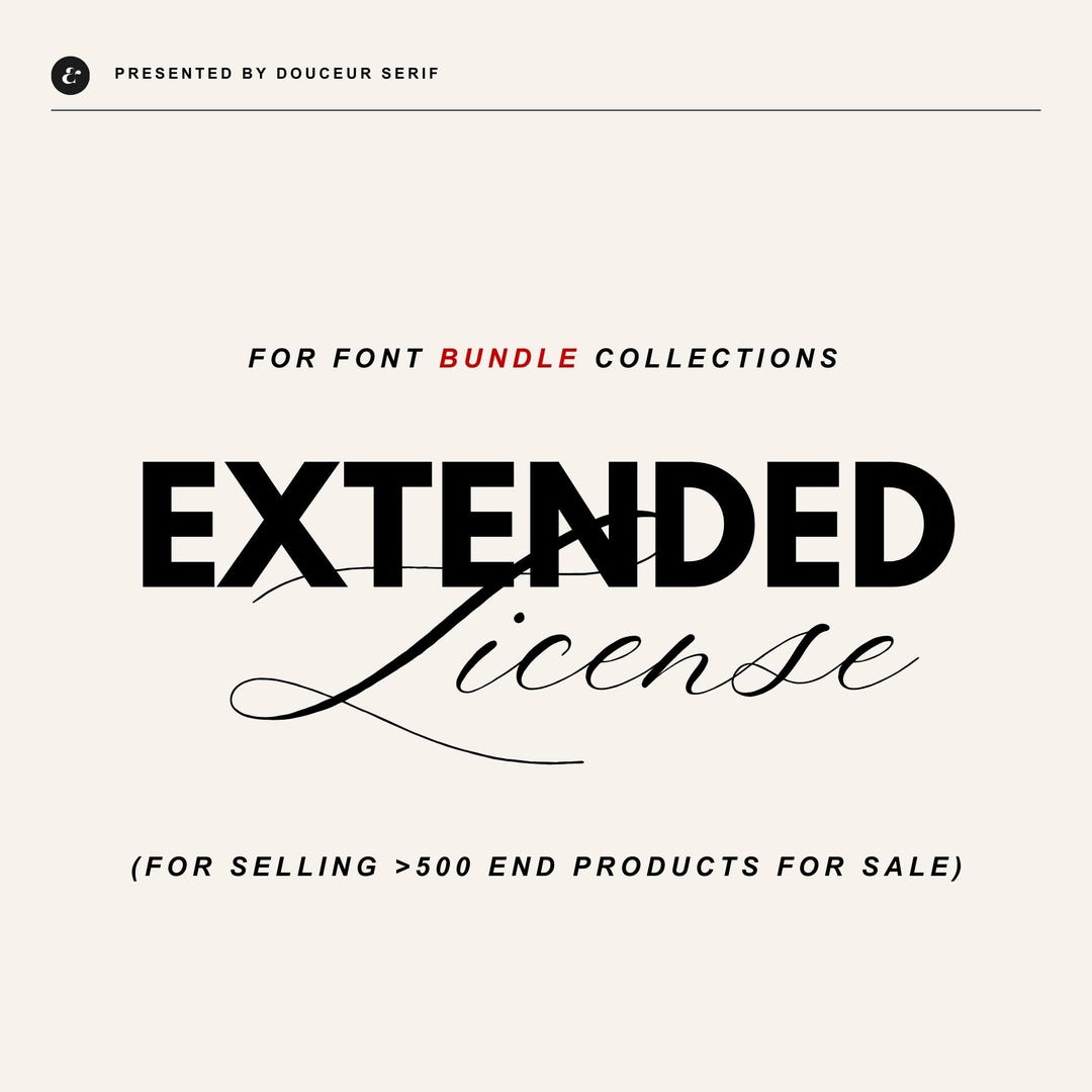 EXTENDED Font License for ONE Font Bundle - for Canva, Corjl and ...