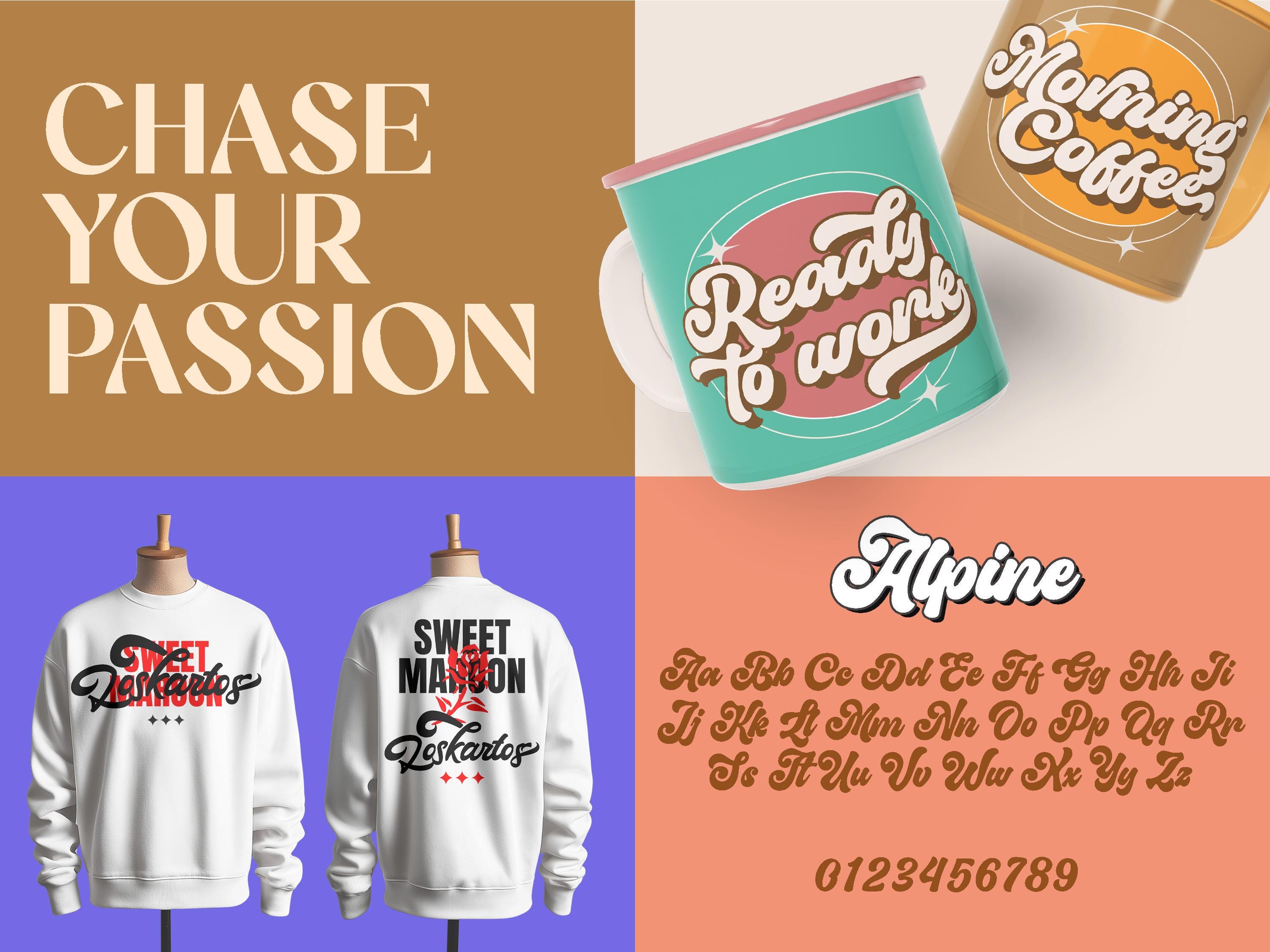 Funky Font Bundle, Modern Retro Fonts, Groovy, 60s 70s Hipster ...