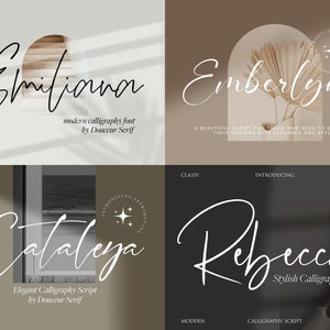 Calligraphy Font Bundle, Cursive Font, Logo Fonts, Wedding Fonts ...