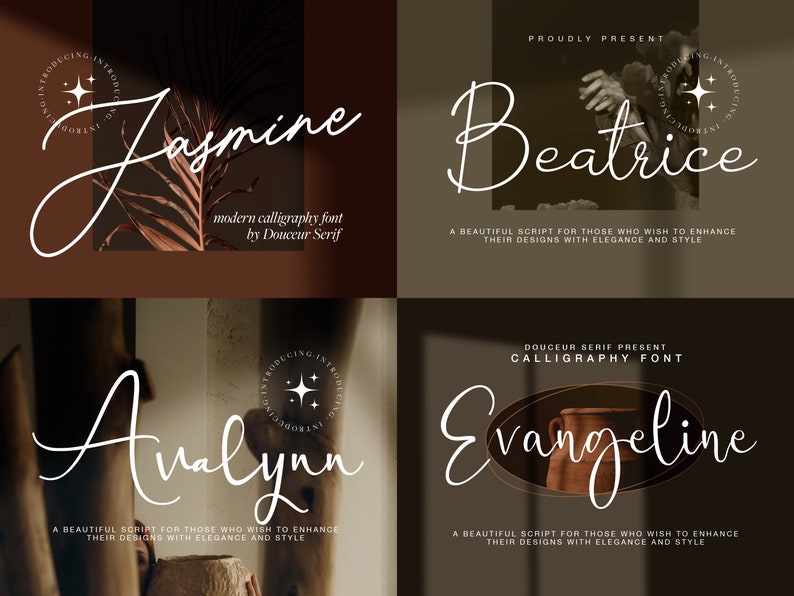 Calligraphy Font Bundle, Cursive Font, Logo Fonts, Wedding Fonts ...