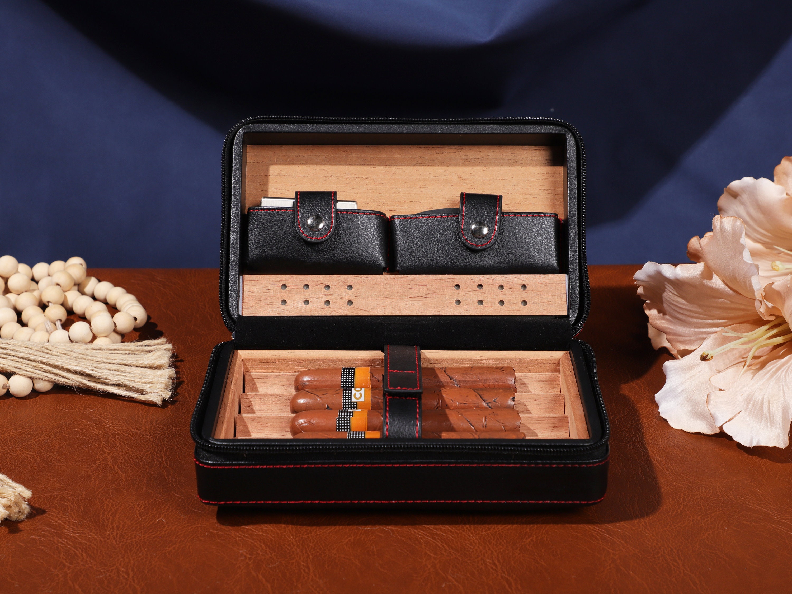 Personalized Cigar Bag, Wedding Groomsmen Husband Cigar Set, Custom ...