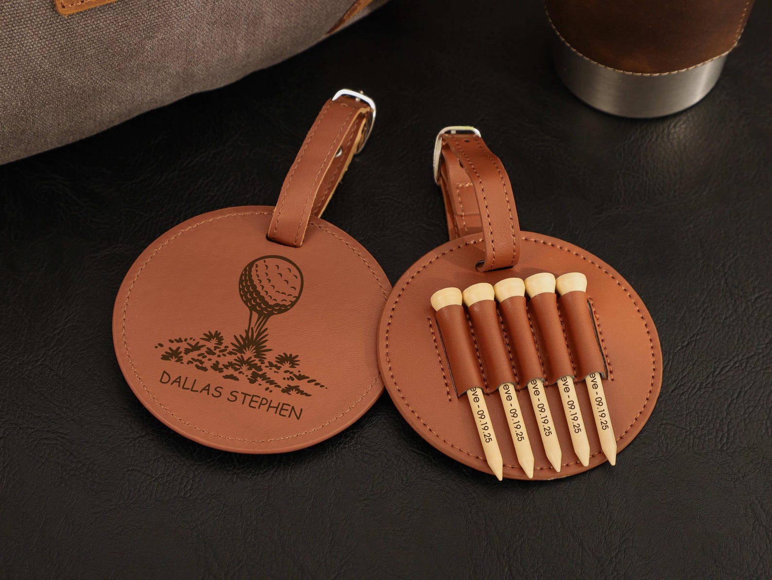 Custom Golf Gift Set, Golf Toiletry Bag, Golf Bag Tag With Golf Tees ...