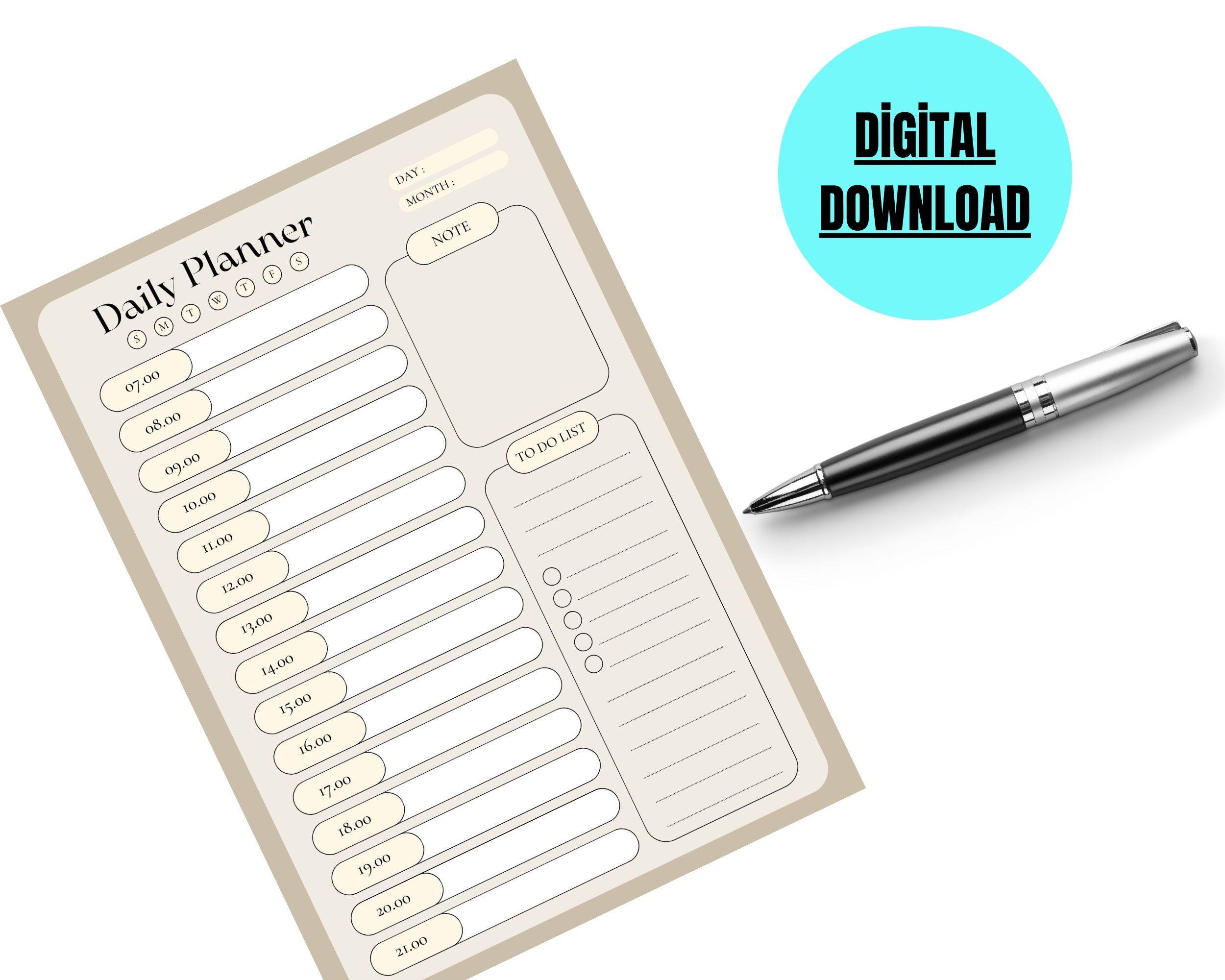 Editable Work Planner Printable Daily Schedule, To-do List & Priority ...