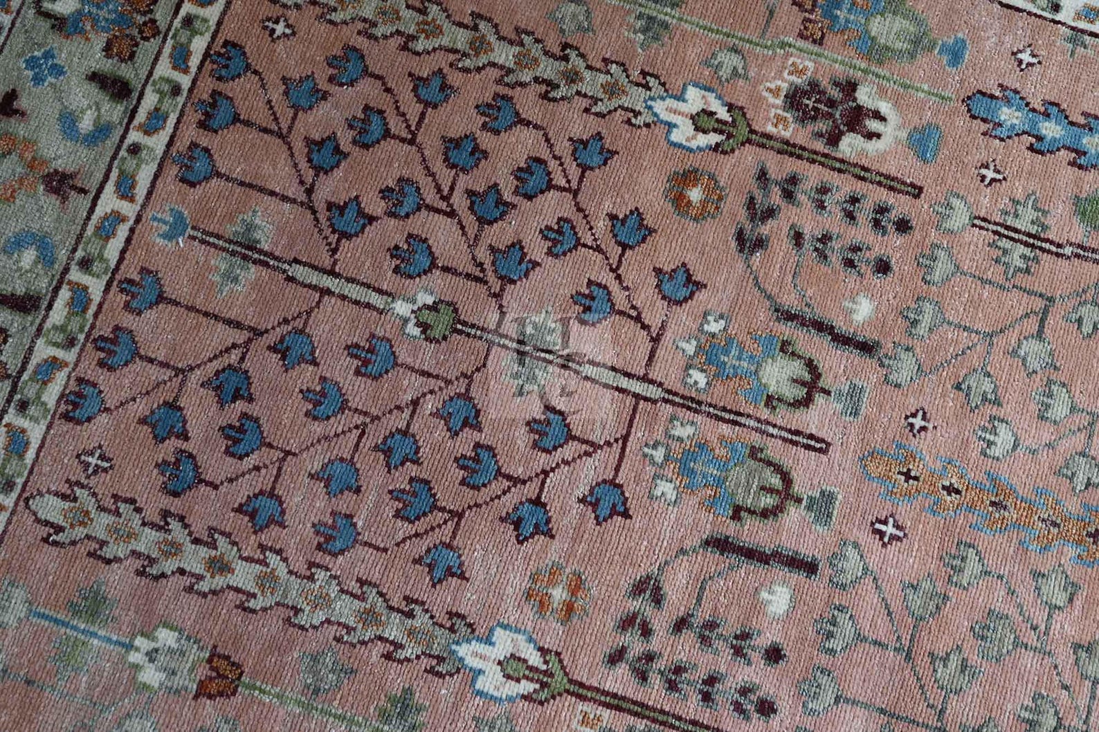 Pink Persian Tree of Life Rug: Hand-knotted New Zealand Wool Ushak - Etsy