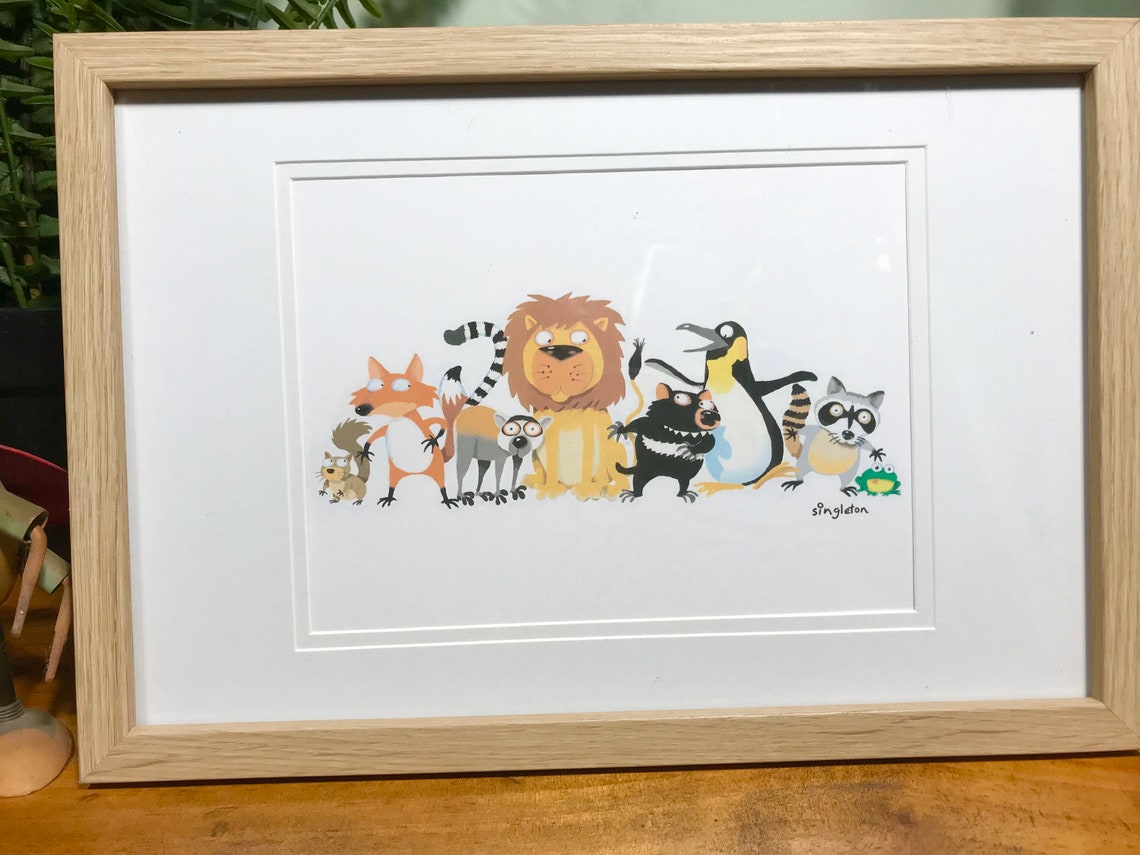 Fun Animal Prints, Kids Prints for Framing, Childrens Wall Art ...