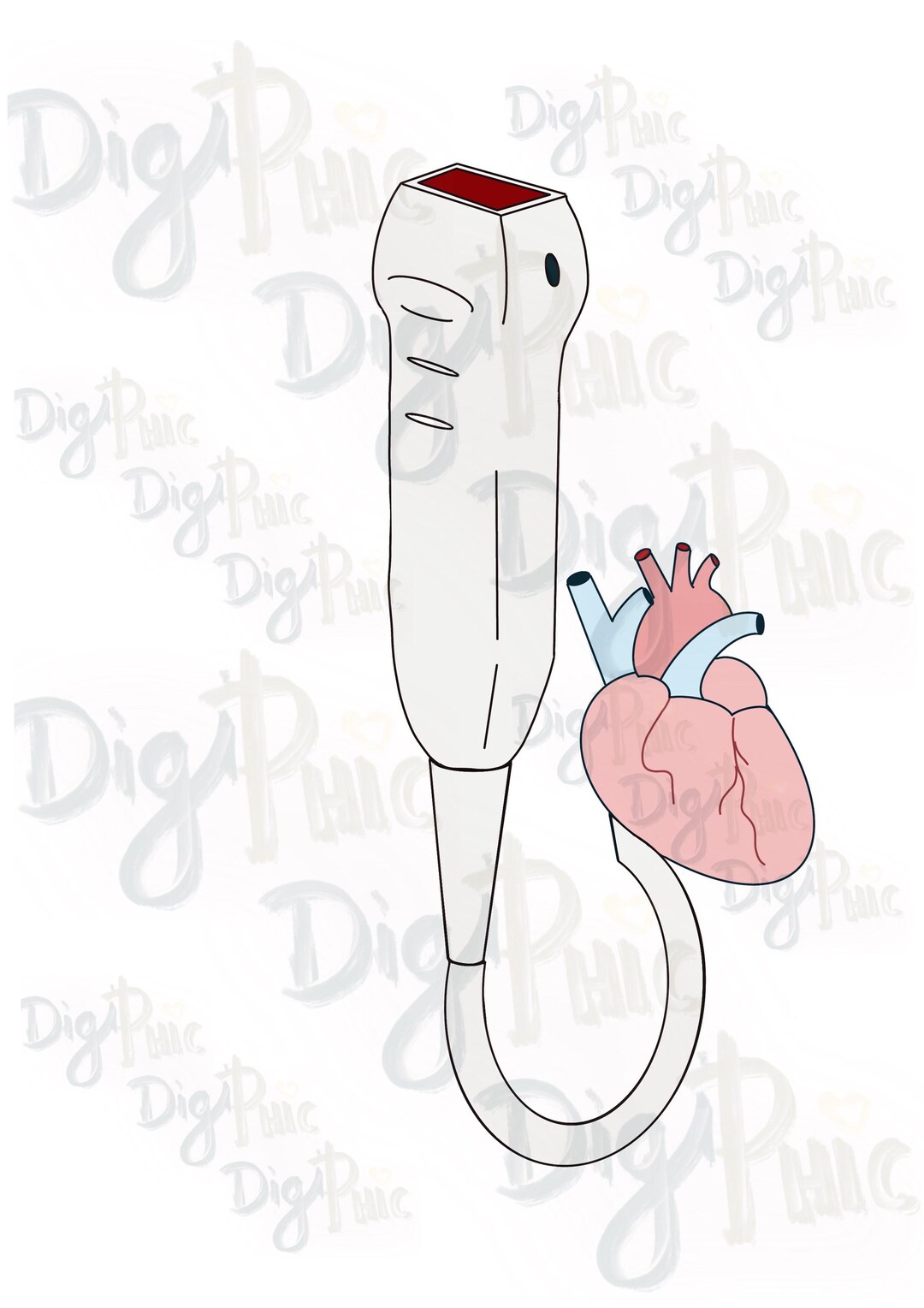 ULTRASOUND CARDIAC PROBE, Sonography Probe, Digital Download Ultrasound ...