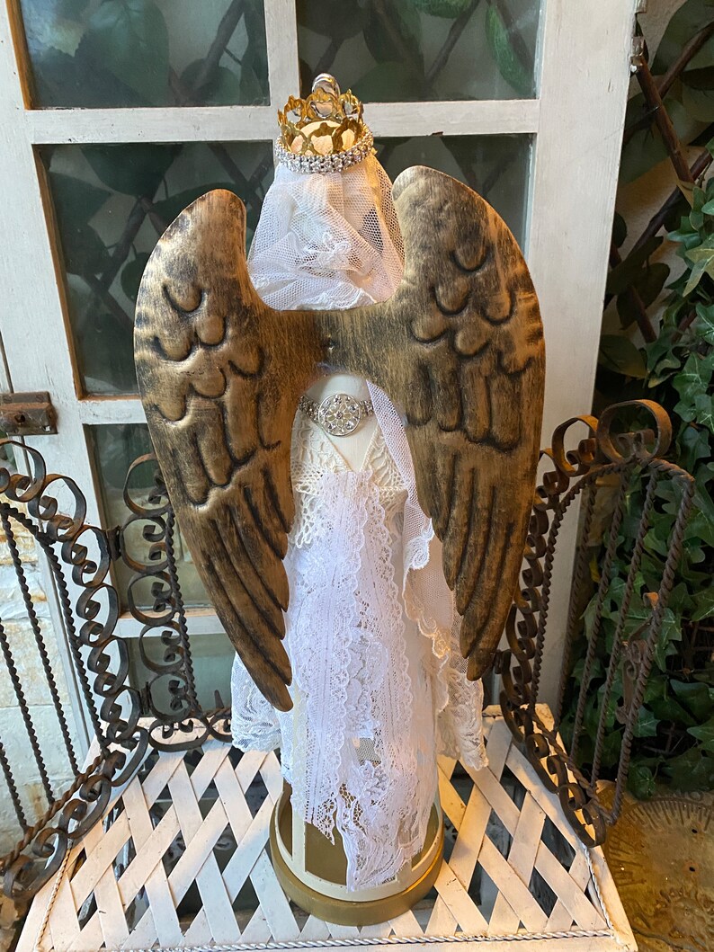 Large Angel Santos Cage Doll Sculpture With Crown, Reproduction - Etsy