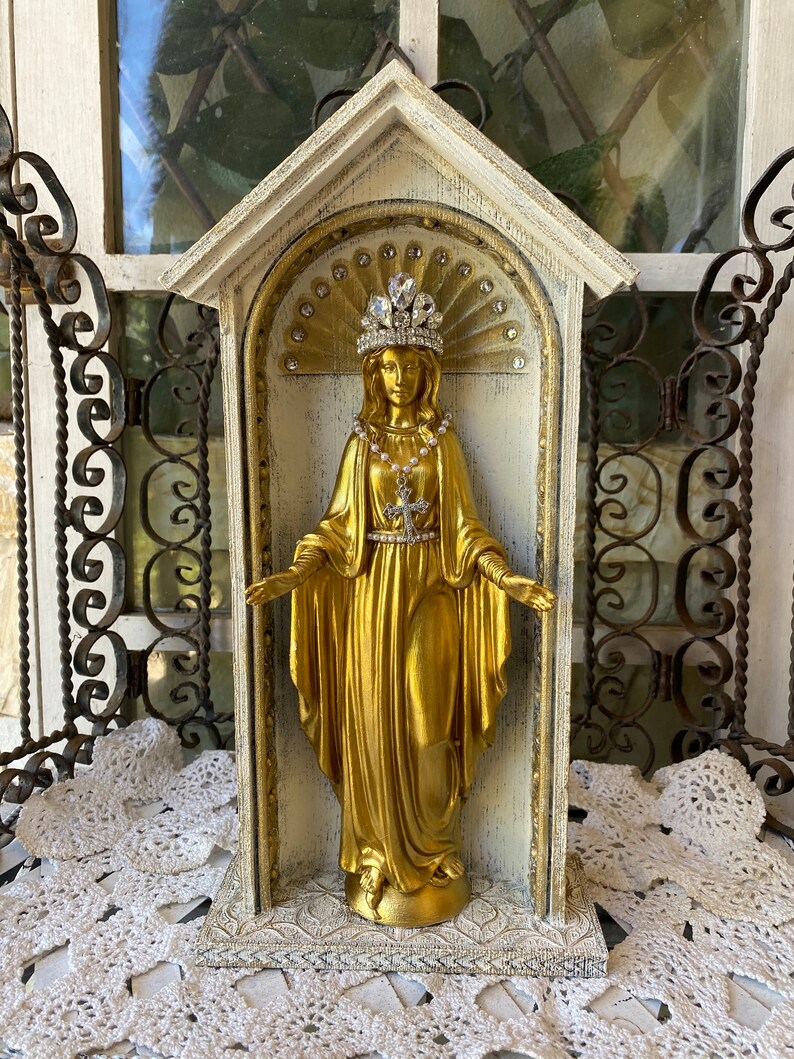 Virgin Mary With Shrine Chapel Religious Decor - Etsy