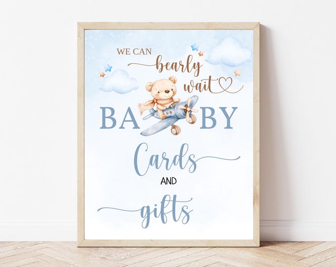 Teddy Bear Baby Shower Signs Bundle, Printable Bear Baby Shower Signs ...