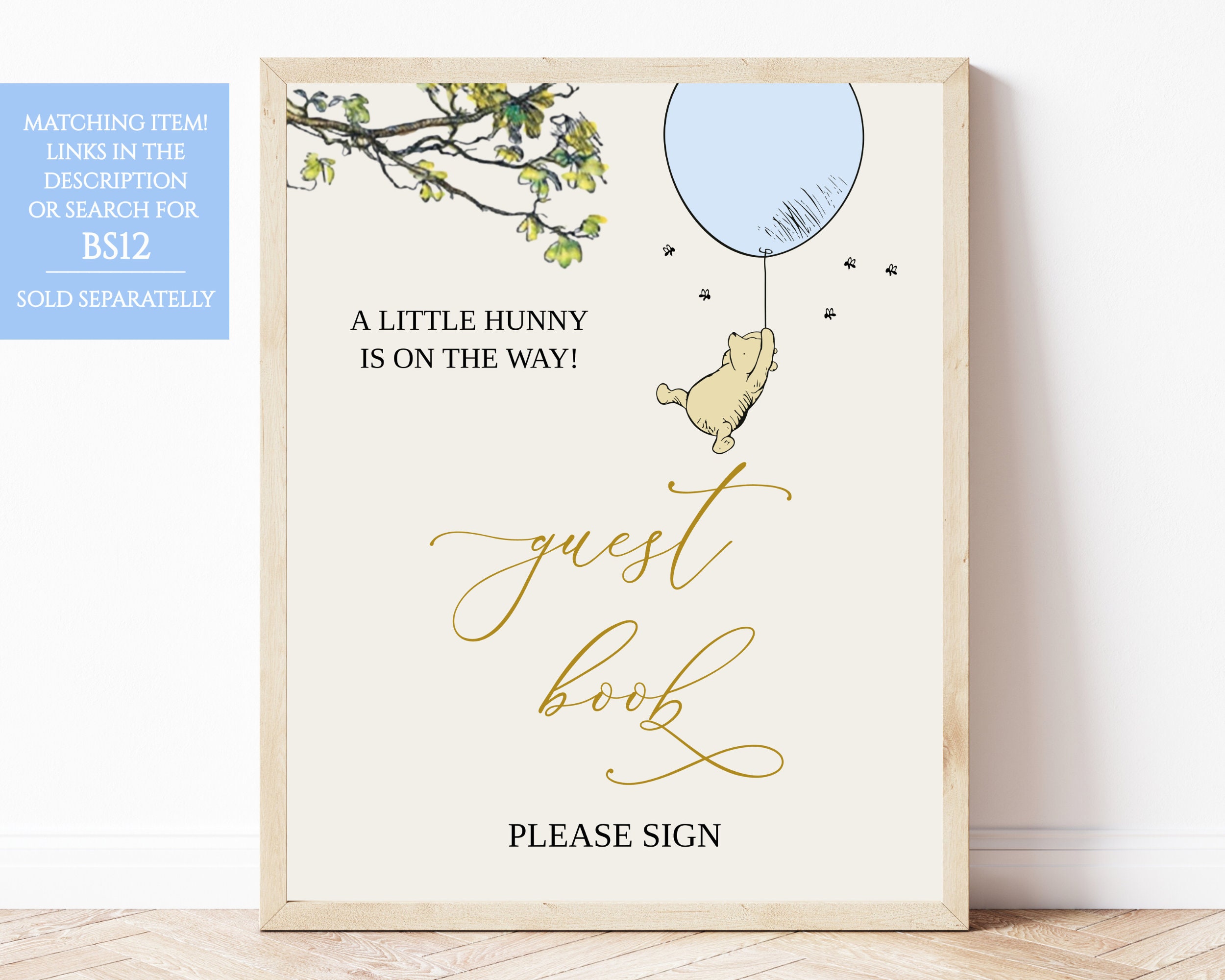 Winnie the Pooh Baby Shower Diaper Raffle Sign, Pooh - Baby Shower ...