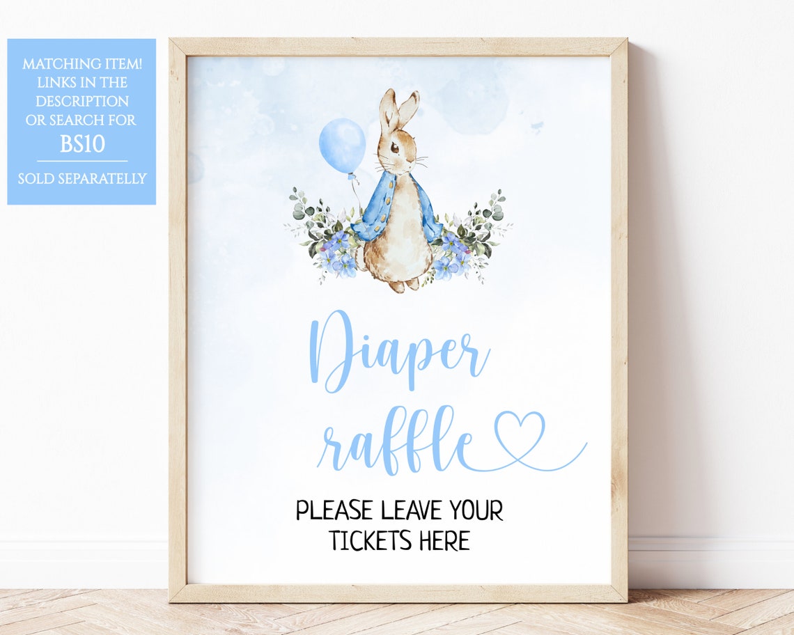 Peter Rabbit Baby Shower Invitation Set, Editable Invite Templates ...
