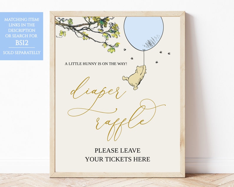 Winnie the Pooh Baby Shower Welcome Sign, Pooh - Baby Shower Decor ...