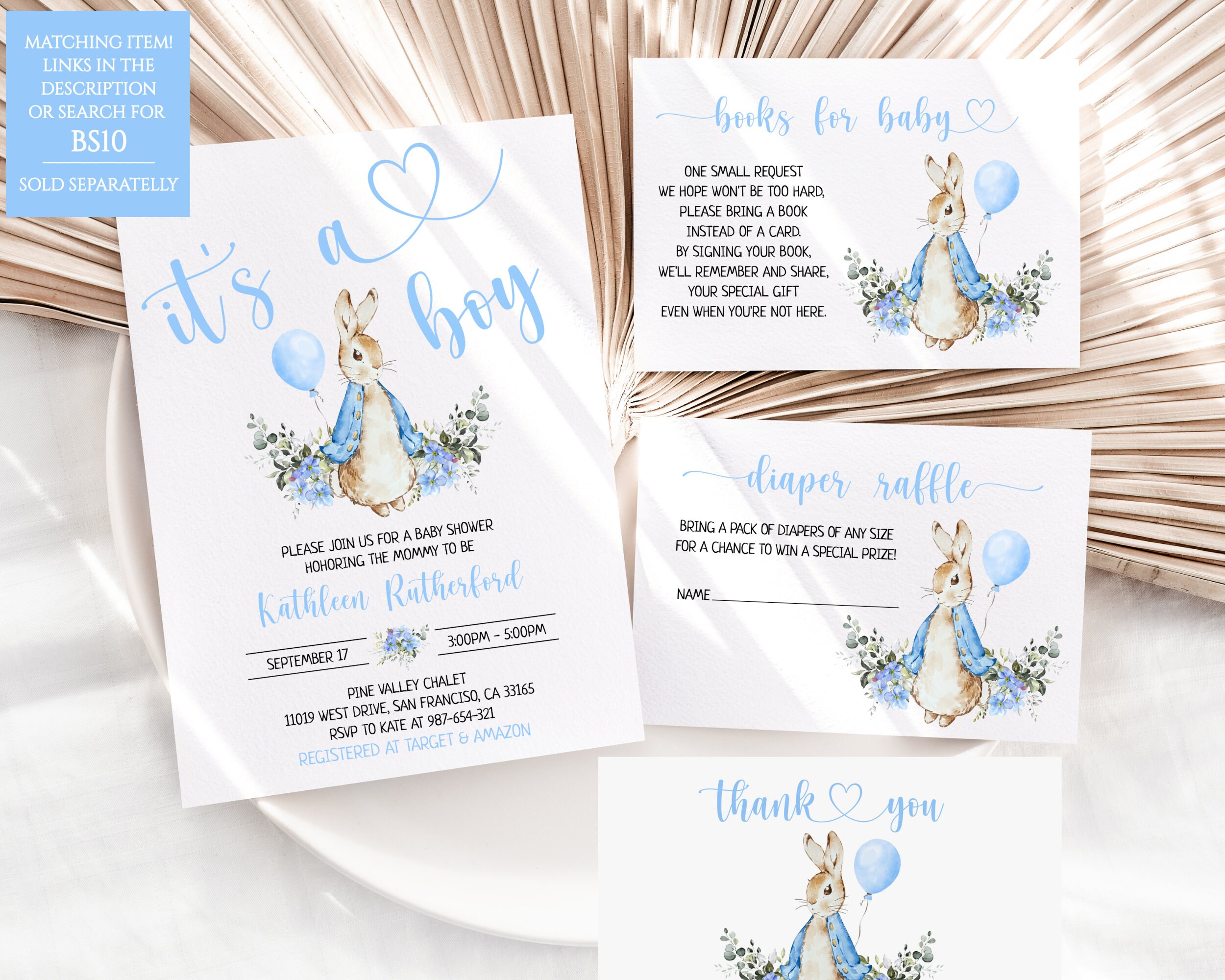 Peter Rabbit Baby Shower Mom-osa Bar Sign, Editable Templates, Rustic ...
