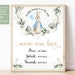Peter Rabbit Baby Shower Favors Sign, Editable Flopsy Bunny Rustic ...