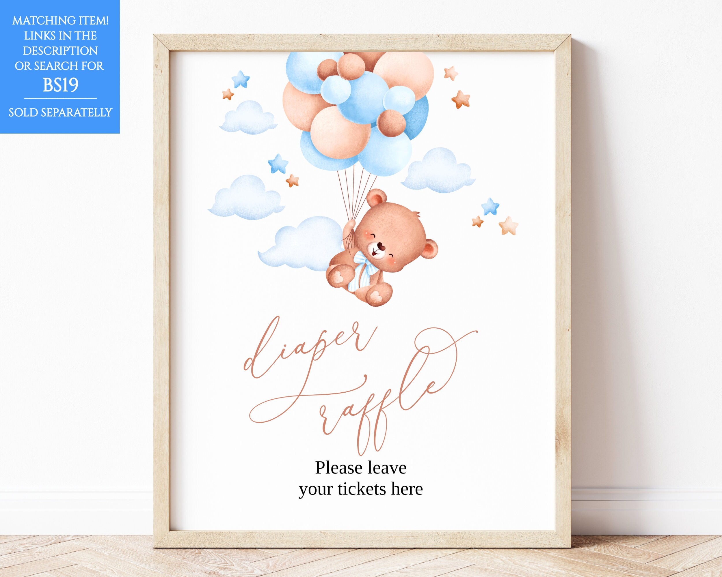 Editable Teddy Bear Boy Baby Shower Welcome Sign, Teddy Bear Favor ...