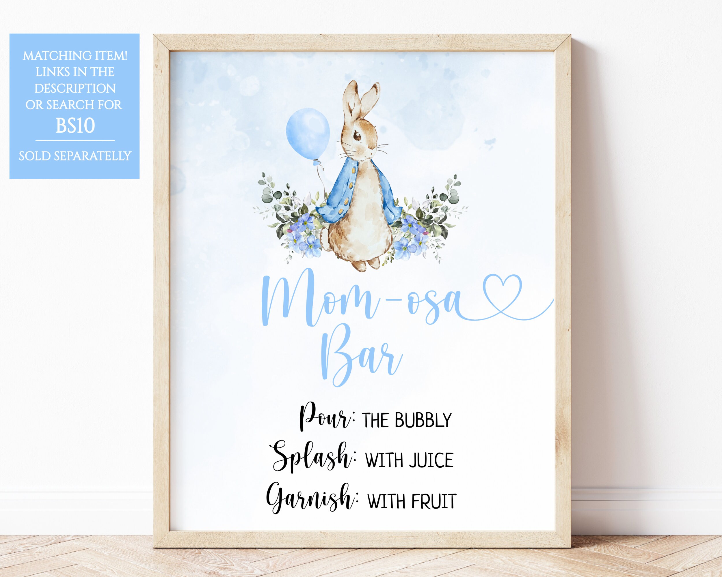 Peter Rabbit Baby Shower Diaper Raffle Sign, Editable Templates, Rustic ...