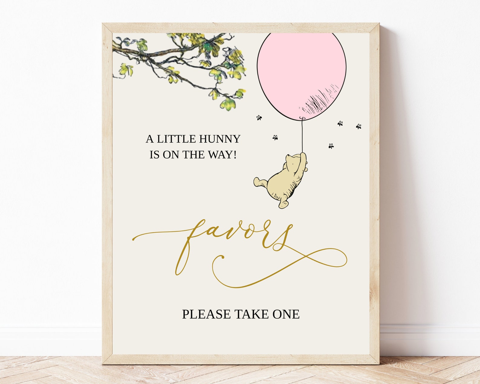 Winnie the Pooh Baby Shower Favors Sign, Pooh - Baby Shower Decor ...