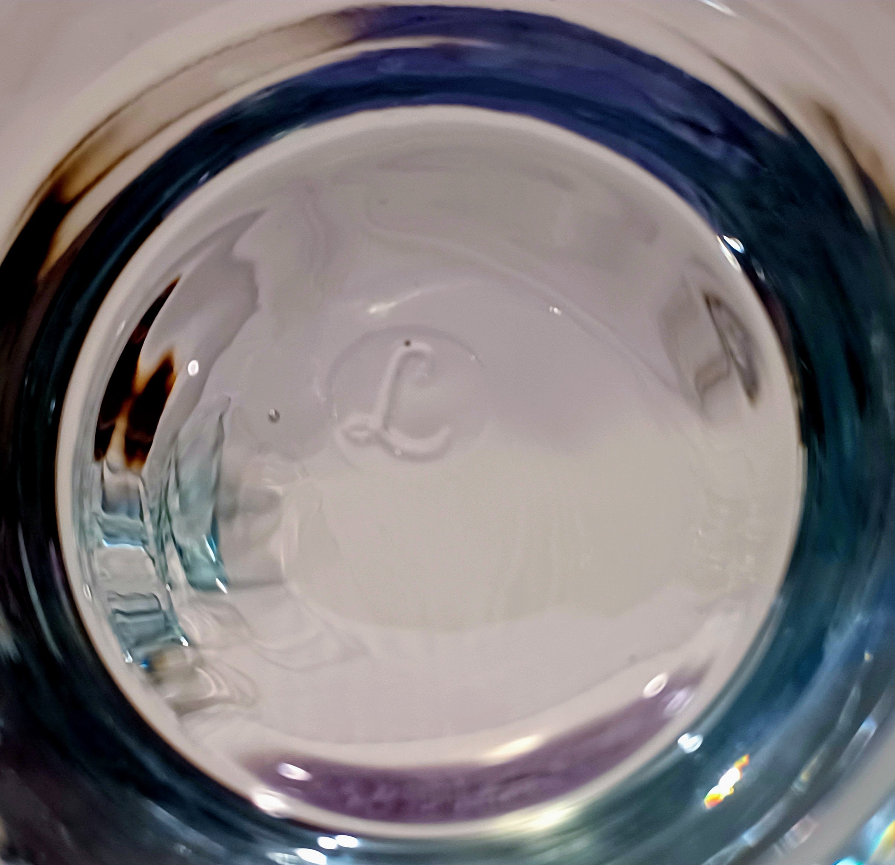 Libbey Aqua Blue Freda Diamond Designed Ripple Juice Glass Set - Etsy