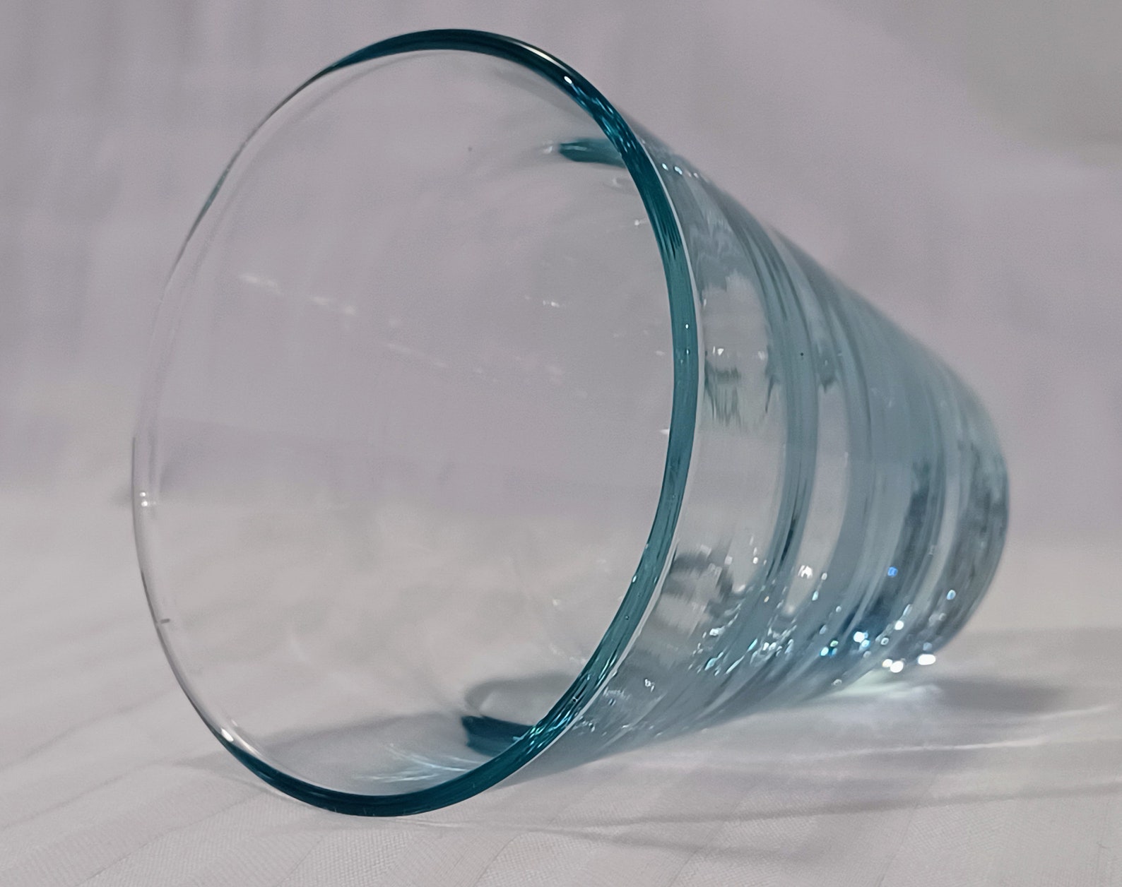 Libbey Aqua Blue Freda Diamond Designed Ripple Juice Glass Set - Etsy