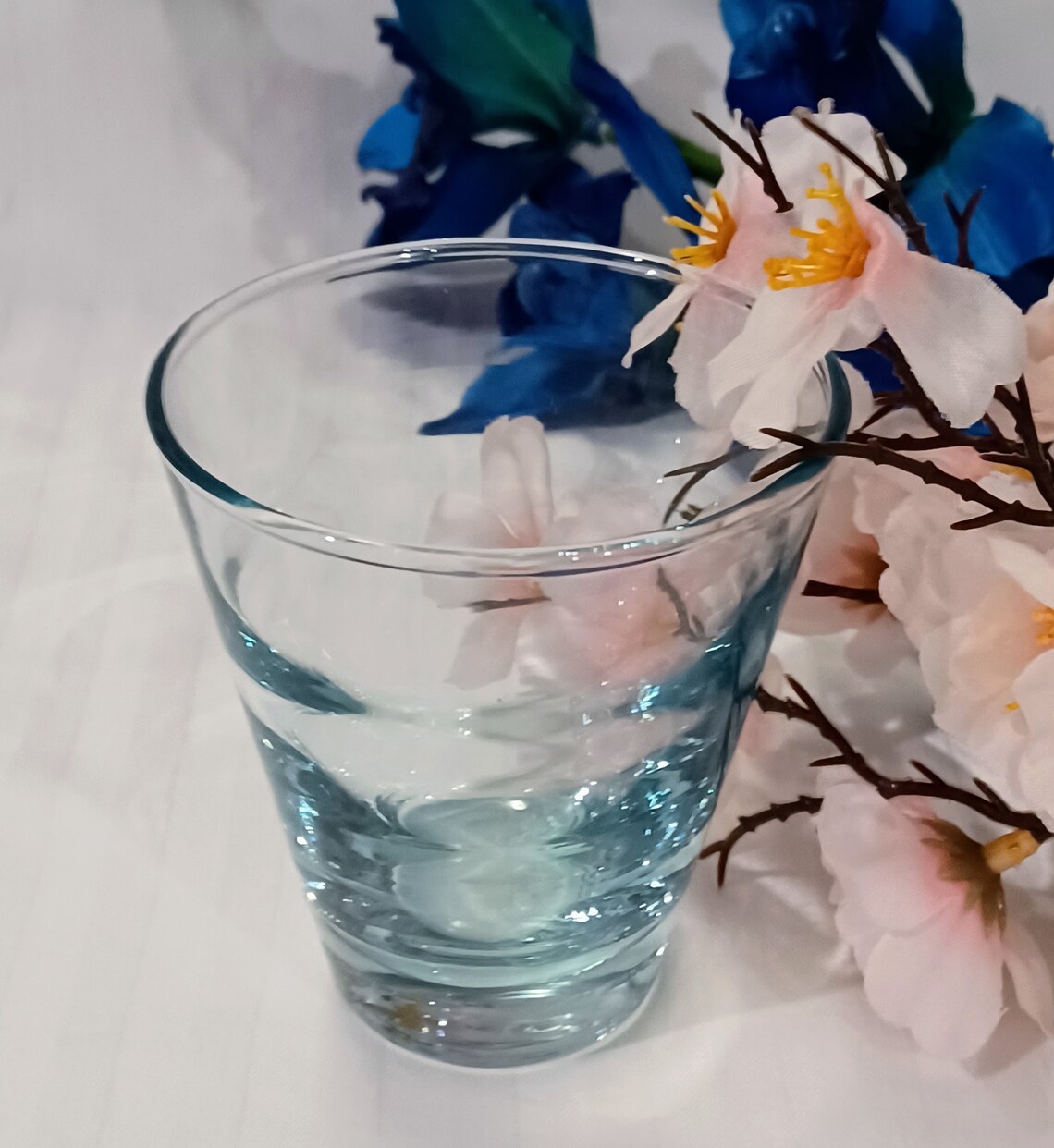 Libbey Aqua Blue Freda Diamond Designed Ripple Juice Glass Set - Etsy