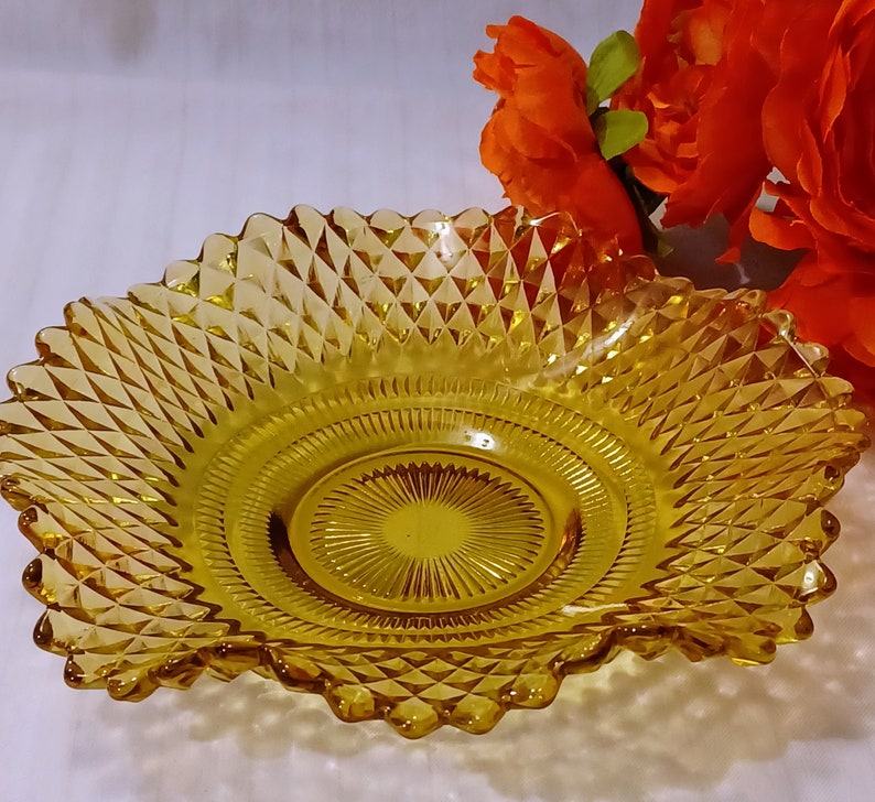 Vintage Depression Glass 7 Inch Bon Bon Plate Set - Etsy