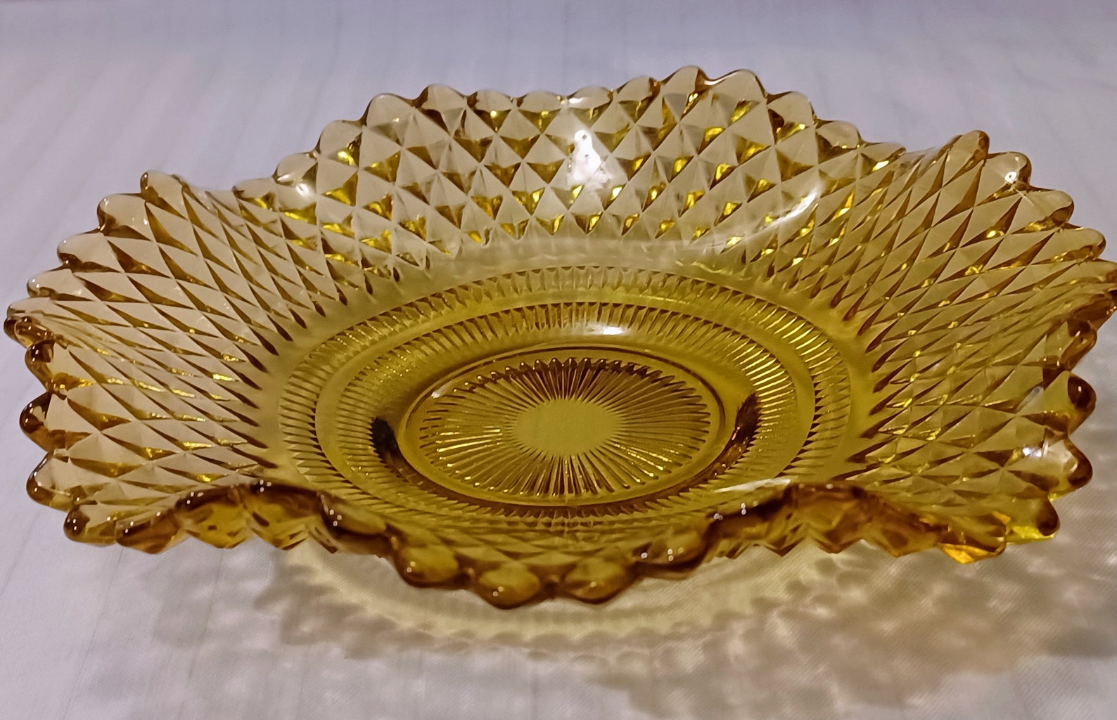 Vintage Depression Glass 7 Inch Bon Bon Plate Set - Etsy