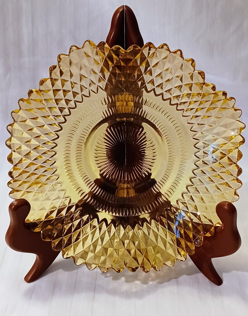 Vintage Depression Glass 7 Inch Bon Bon Plate Set - Etsy