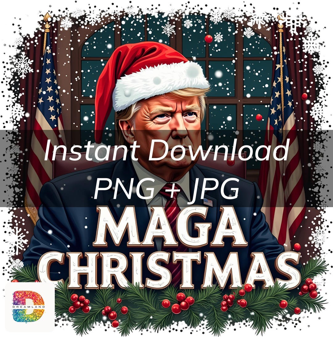 MAGA CHRISTMAS - Festive Portrait of a Man in Santa Hat, Celebrating ...