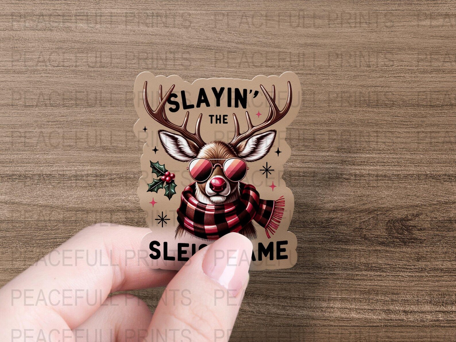 Reindeer Slaying the Sleigh Christmas Humour 300DPI PNG/SVG Vector ...