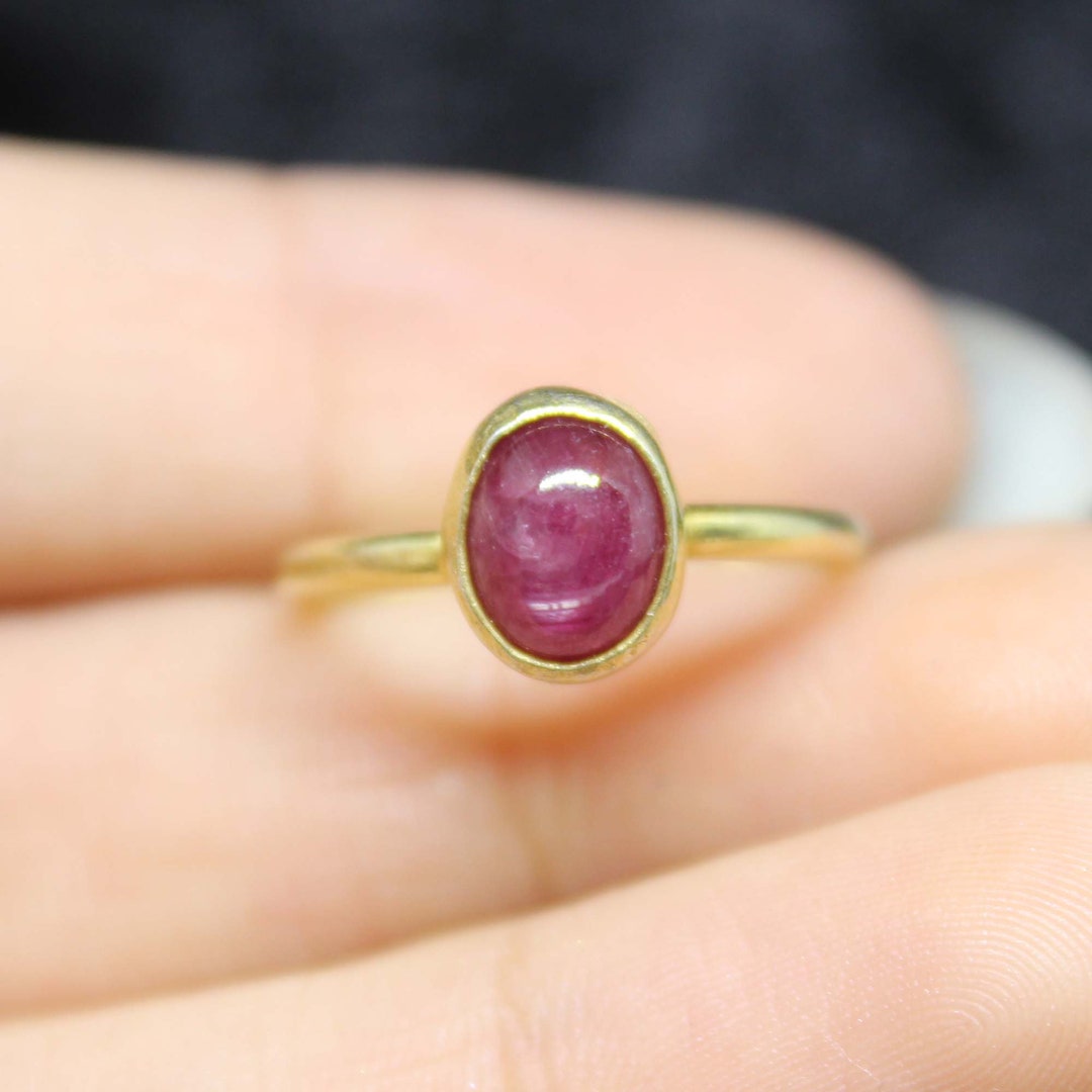 Roman Art Handmade Natural Star Ruby Ring, 925K Solid Sterling Silver ...