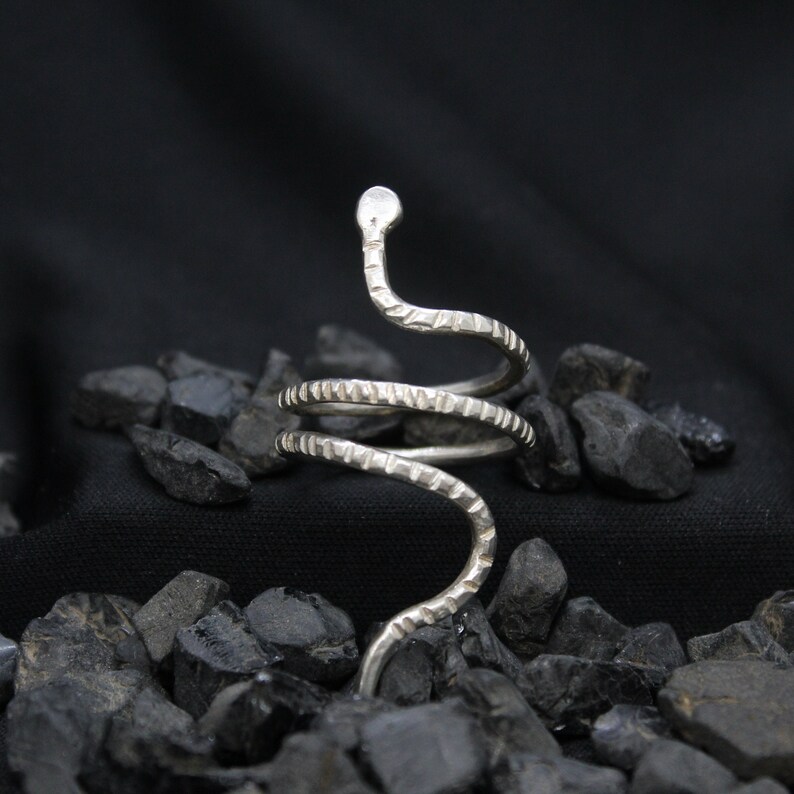 Handmade Sterling Silver Snake Ring: Minimalist Statement Jewelry - Etsy