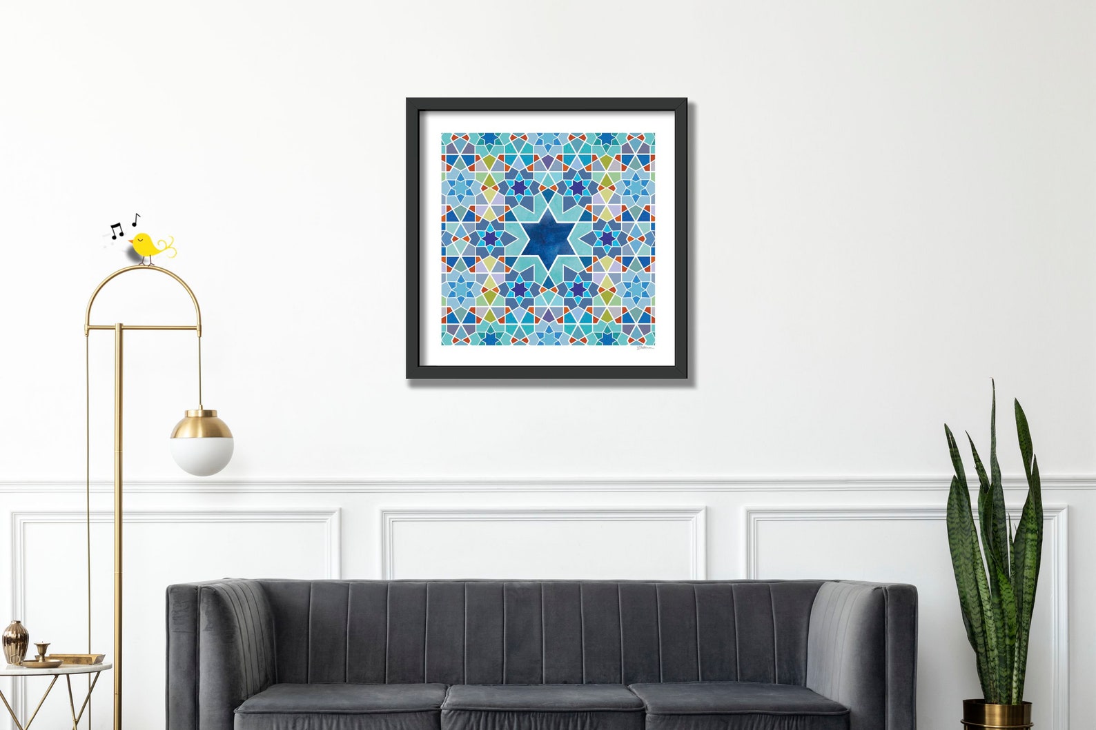 Jewish Moroccan Tile Art | Star of David | Kaleidoscope Art | Judaica ...