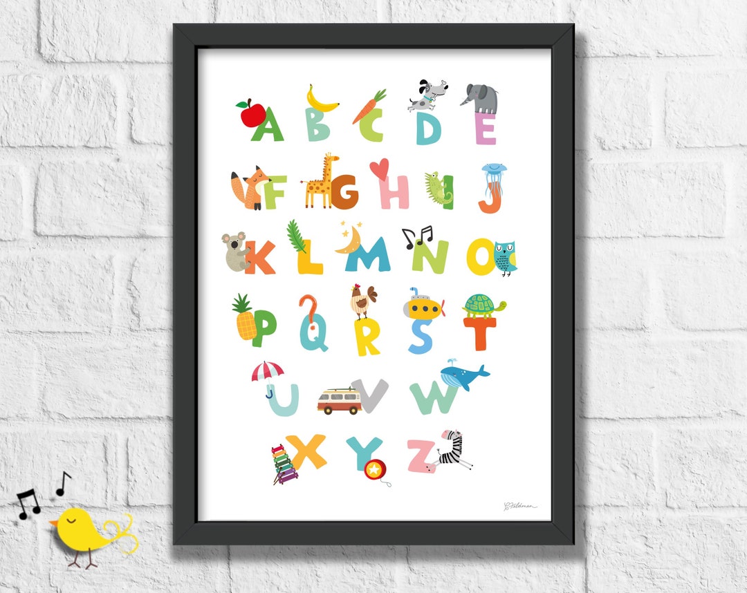 Alphabet Poster | Kid’s Room Decor | Children’s Wall Art | Educational ...