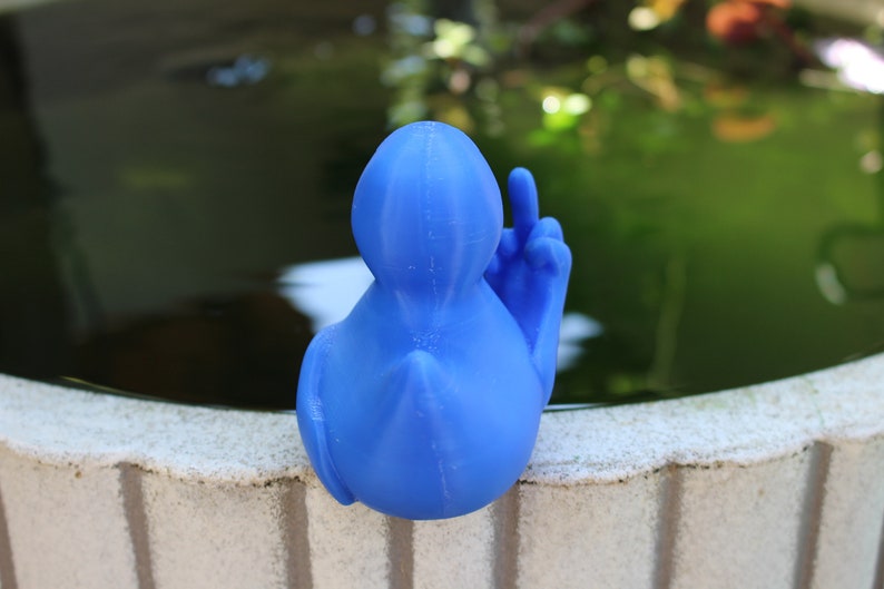 Evil Duck Shows Middle Finger, Rubber Duck, Bath Duck, Bathroom ...