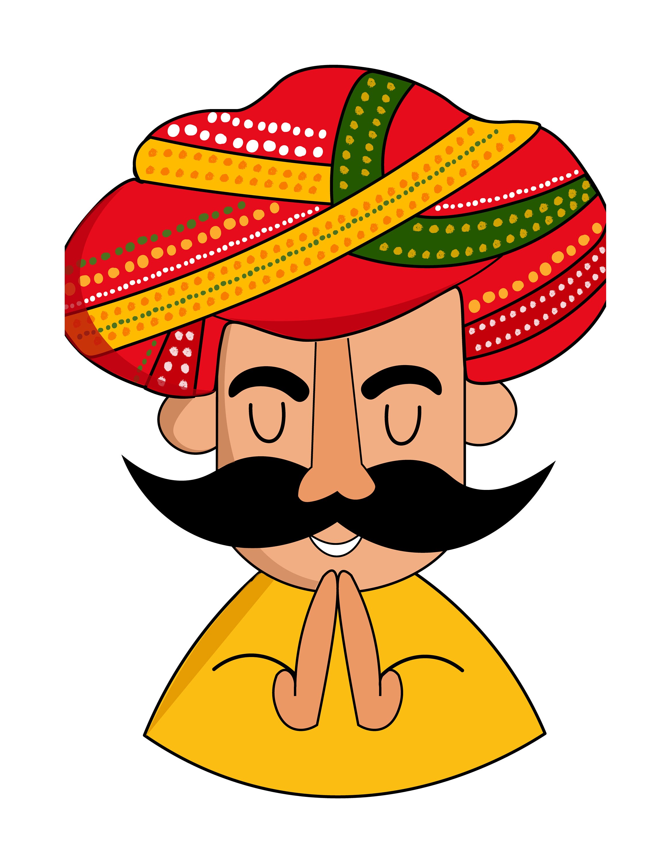 Rajasthani Turban Clipart Flower