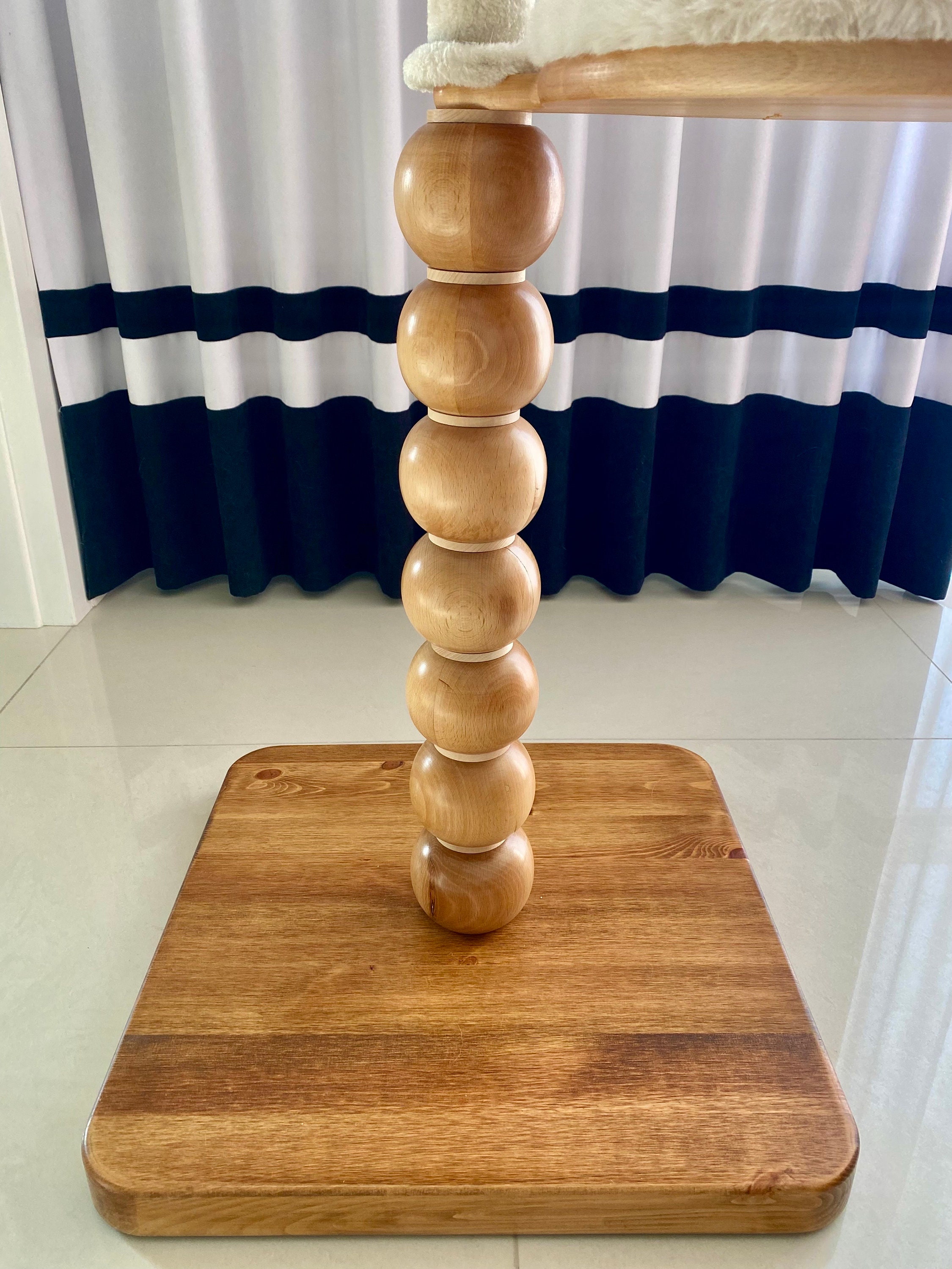 No 10 Handmade Natural Wood Cat Tree: Modern Cat Tower With Scratching ...